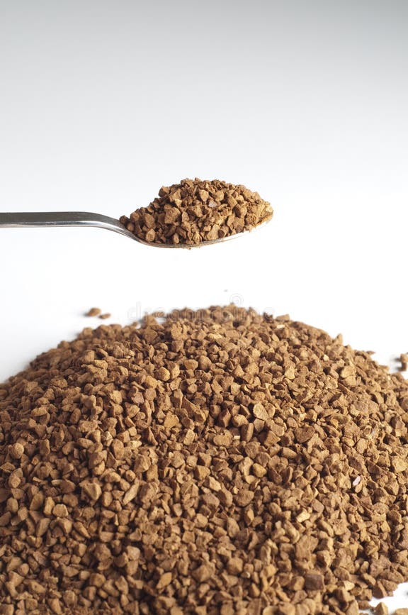 Decaffeinated Coffee Granules with Spoon Stock Image - Image of ...