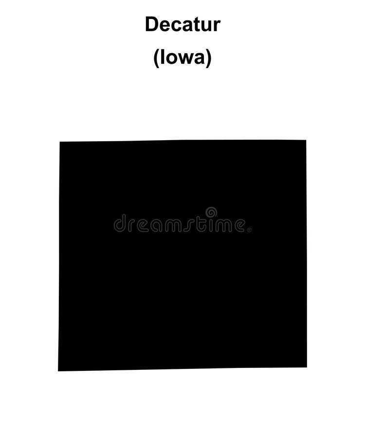 Decatur outline map stock illustration. Illustration of tourism - 357975648