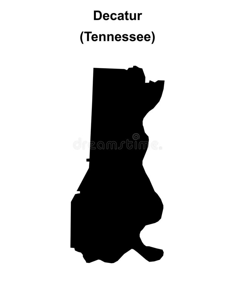 Decatur outline map stock illustration. Illustration of detailed ...