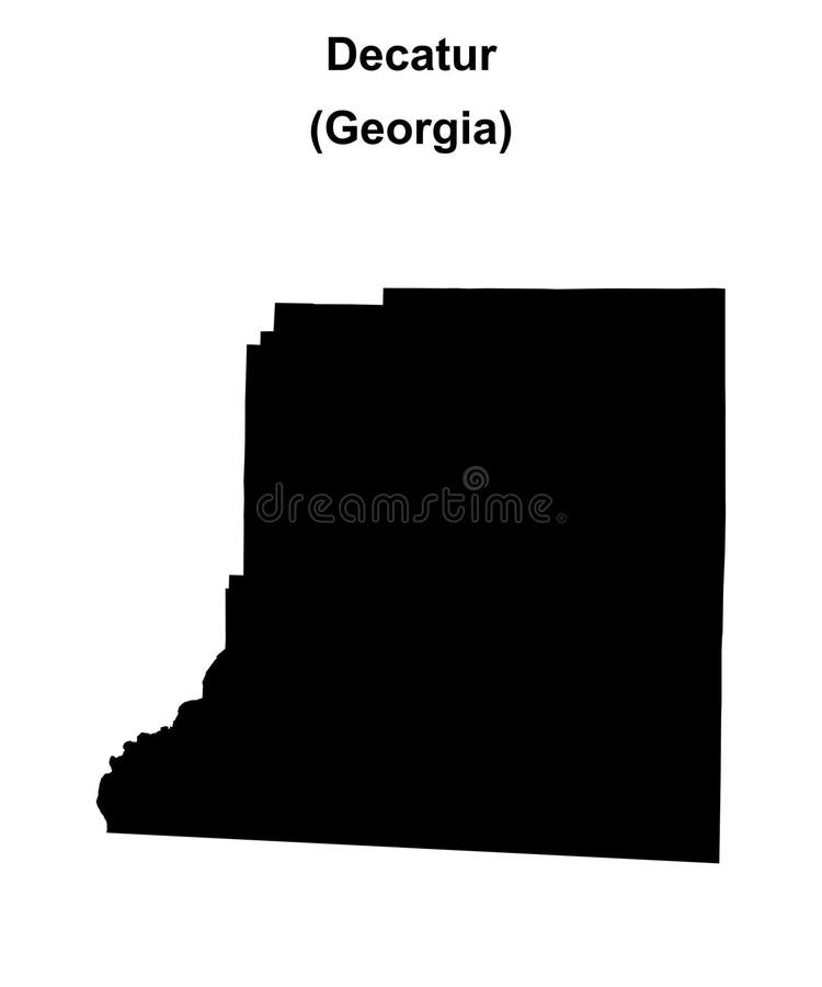 Decatur outline map stock vector. Illustration of contour - 357891499