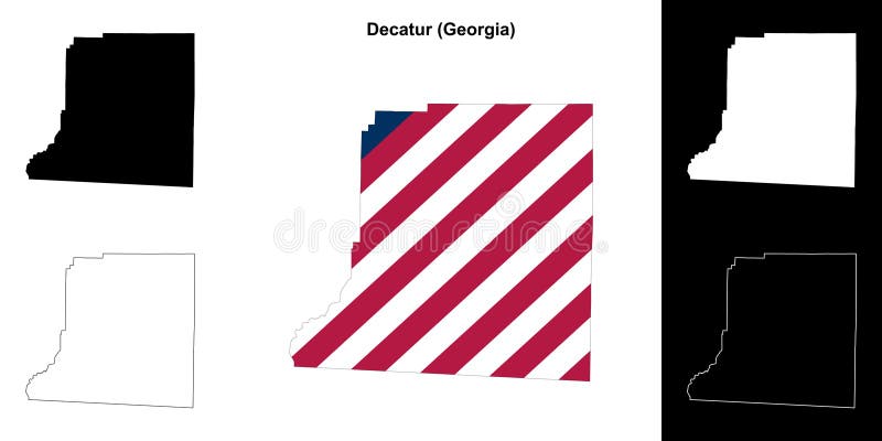 Decatur outline map stock vector. Illustration of border - 323869194