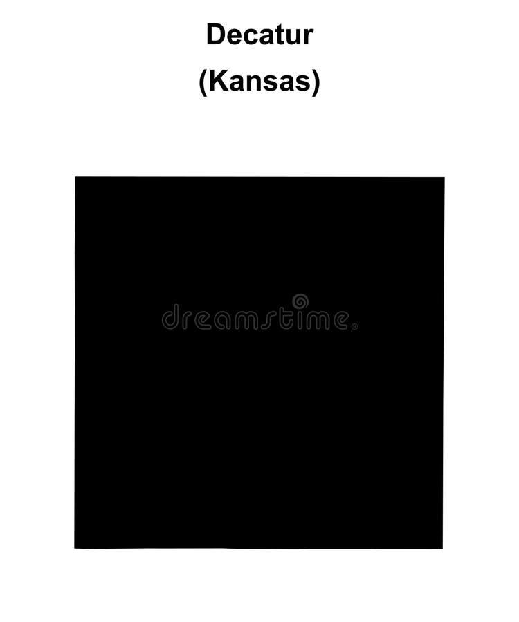 Decatur outline map stock vector. Illustration of shape - 361547789