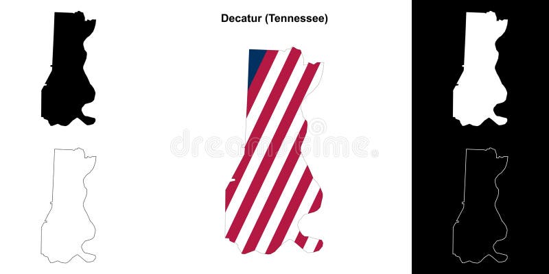 Decatur outline map stock illustration. Illustration of design - 324136615