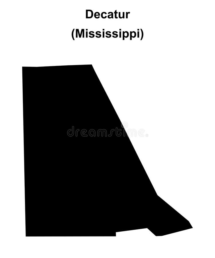 Decatur outline map stock vector. Illustration of design - 387461414