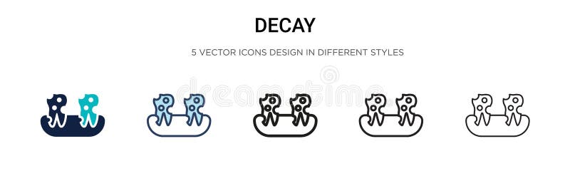 Decay Icon in Filled, Thin Line, Outline and Stroke Style. Vector ...