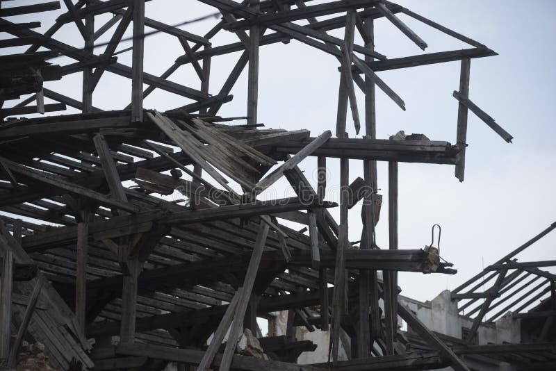 Decay and Structural Damage in Building Stock Photo - Image of center ...