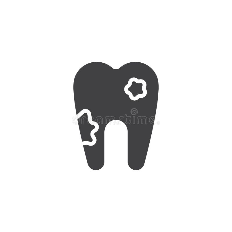 Decay tooth vector icon stock vector. Illustration of medicine - 134439457
