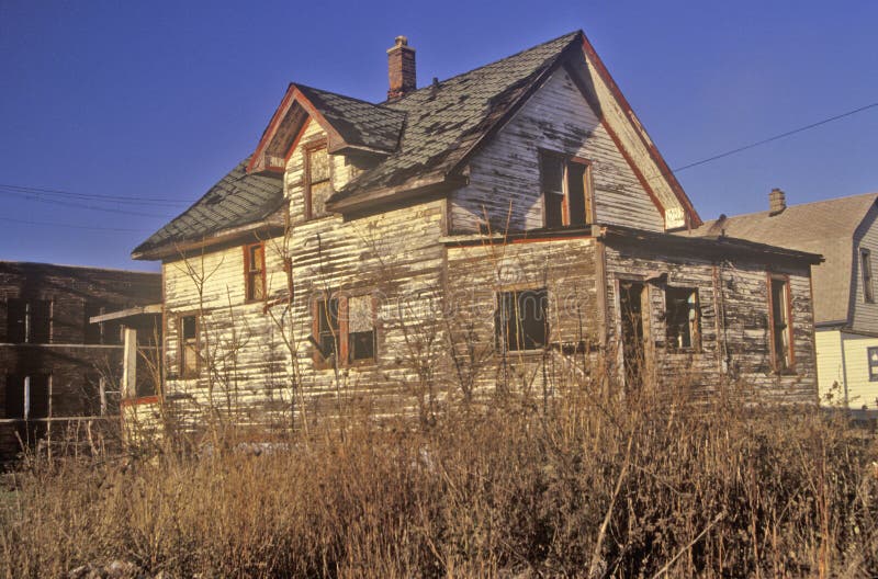 Decayed Building in Detroit, MI Slum Stock Photo - Image of social ...