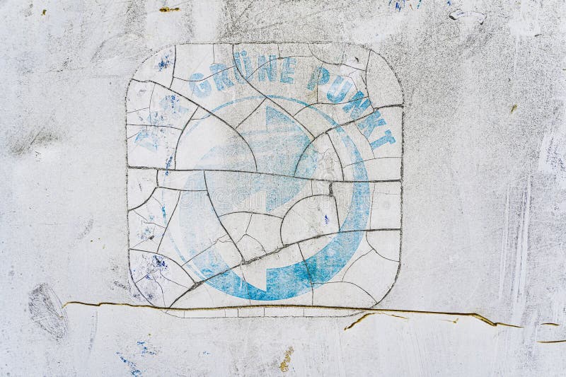 Decayed and Cracked Surface with Sign Texture Stock Image - Image of ...