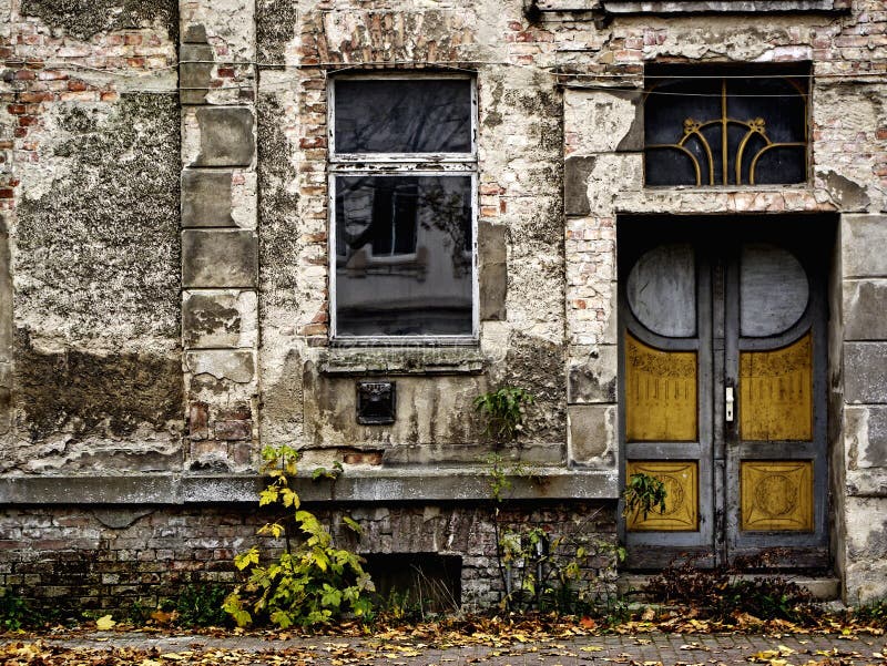 Decayed front door stock photo. Image of real, architecture - 18205862