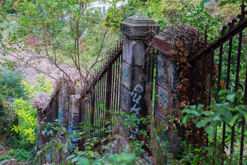 Decayed Rusted Overgrown Fence Stock Photos - Free & Royalty-Free Stock ...