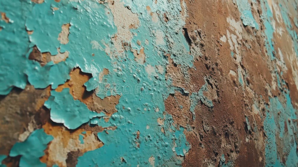 Decayed Teal Texture Patches of Rust and Blue Stock Photo - Image of ...