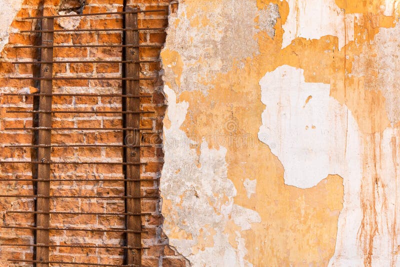 Decayed wall stock photo. Image of facade, iron, mesh - 42064640