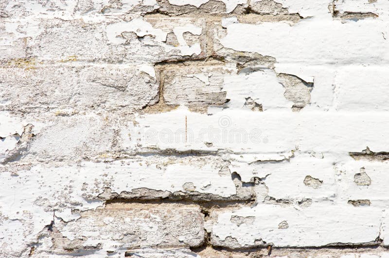 Decayed White Stone Brick Wall Stock Image - Image of history, decay ...