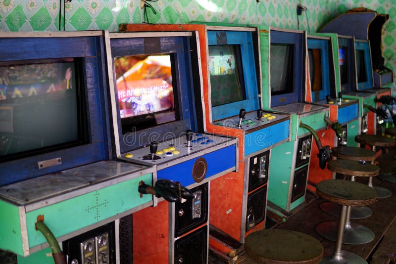 Decaying arcade machines stock photo. Image of broken - 89248872