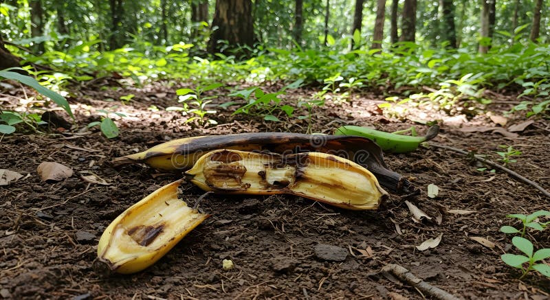 Decaying Bananas in a Lush Forest Setting: a Glimpse into Nature S ...