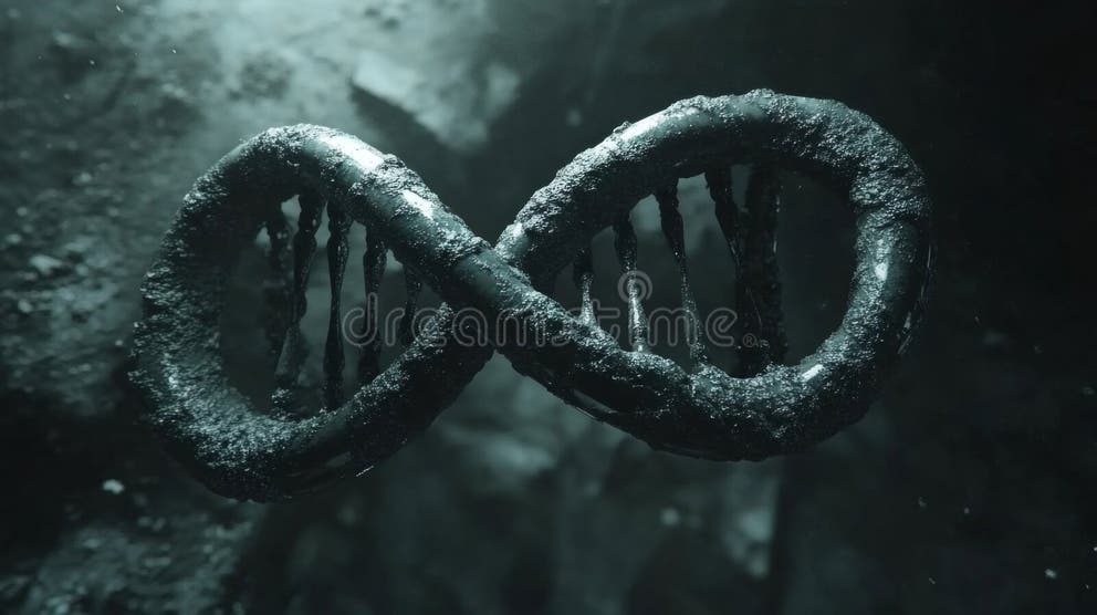 A Decaying Double Helix DNA Structure Stock Illustration - Illustration ...