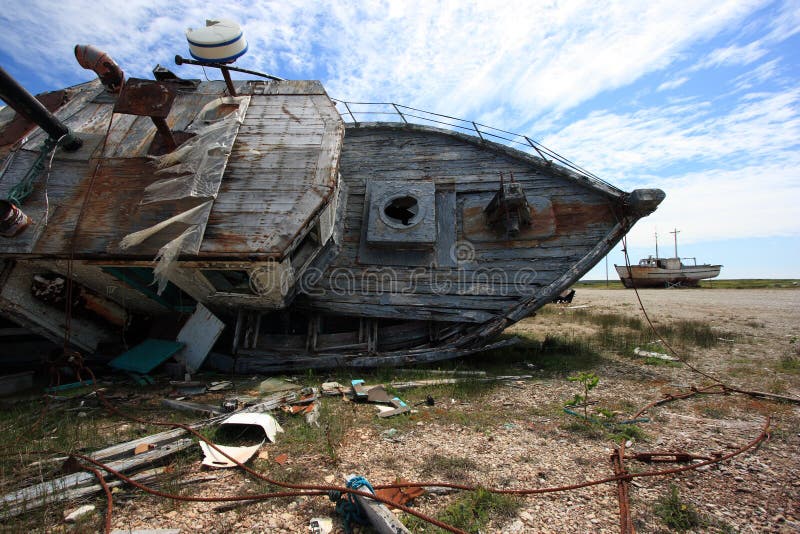 Decaying Fishing Boats stock image. Image of fallen, great - 21282481