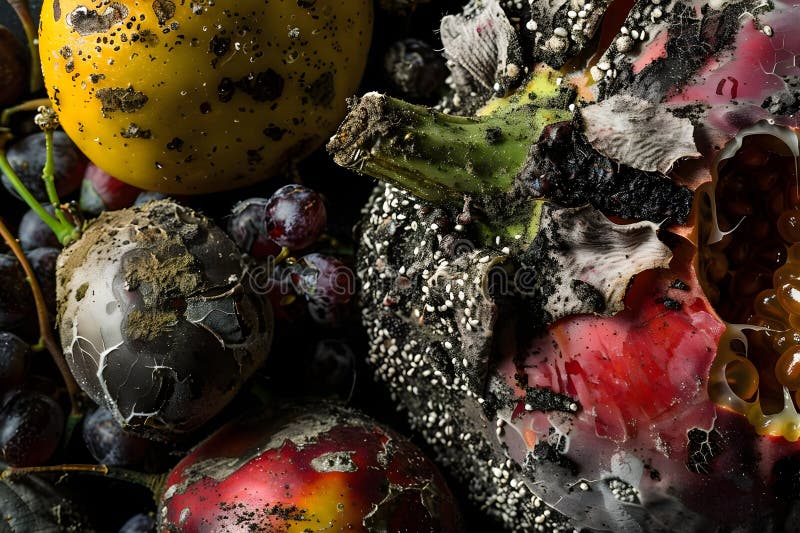 Decaying Fruits and Vegetables, a Study of Rotting Produce, Mold Growth ...