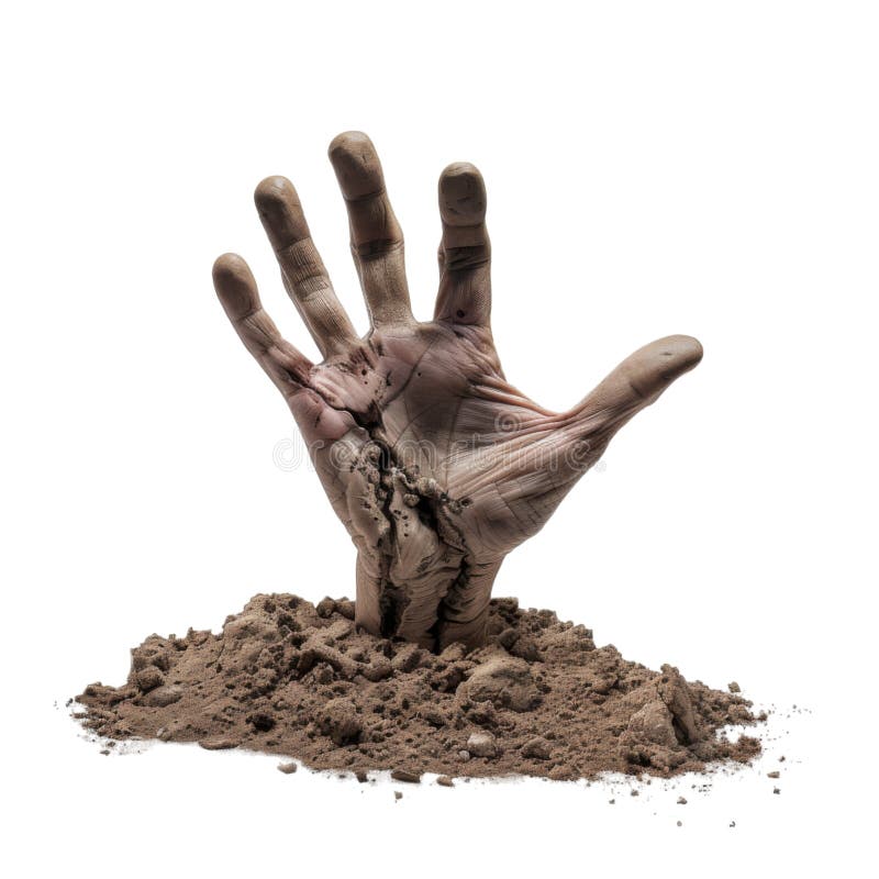 A Decaying Hand Reaching from the Earth Stock Photo - Illustration of ...