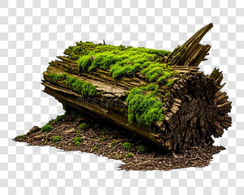 Decaying Log with Vibrant Green Moss. AI Generator Stock Photo ...