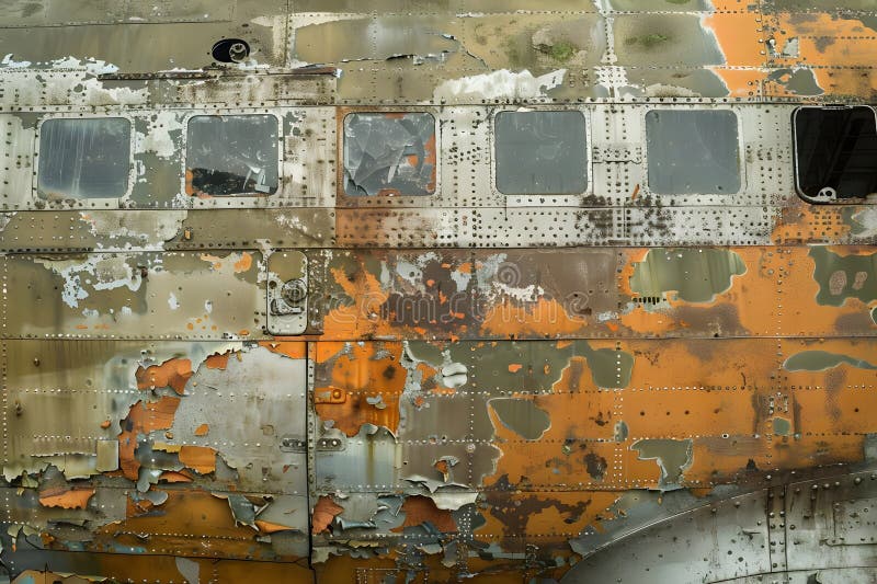 Decaying Metal, a Study of Rust, Peeling Paint, and Corrosion on an ...