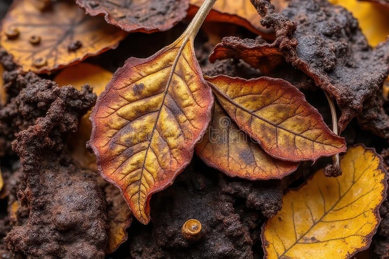 Decaying Plant Surface Landscape Depiction Stock Illustration ...