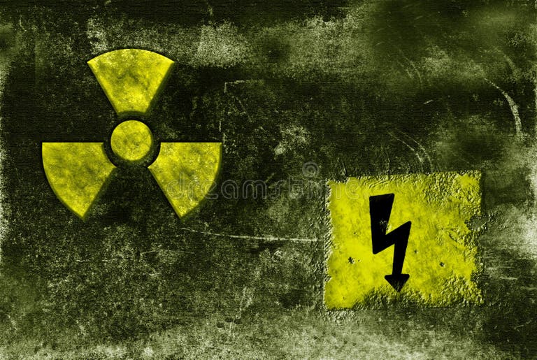 Decaying radioctive sign stock illustration. Illustration of sign ...