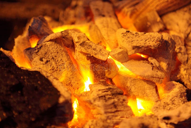 Decaying Red Coals of a Tree in a Fire Stock Photo - Image of danger ...