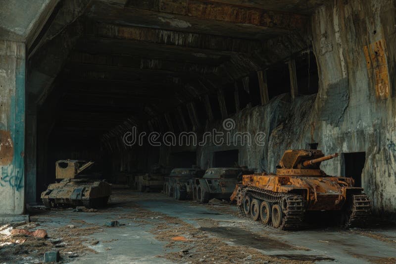 Decaying Remnants of an Abandoned Military Base are Evident, Showcasing ...
