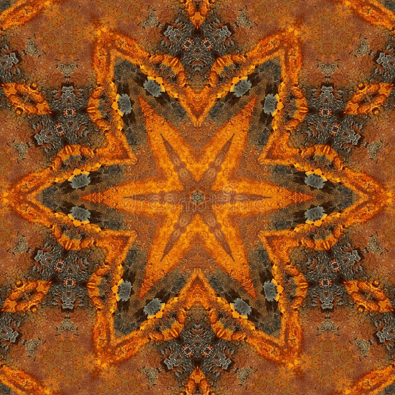 Decaying Rusty Steel Star Shape and Pattern Stock Illustration ...