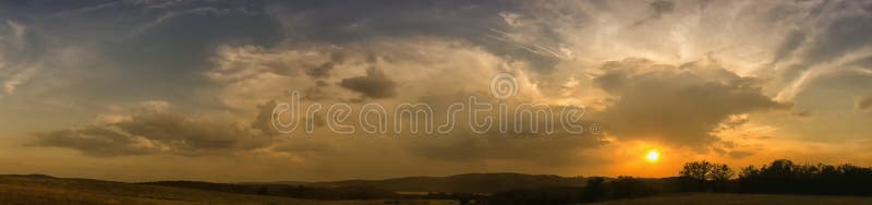 Decaying Storm Cloud during a Sunset at Summer Evening Stock Image ...