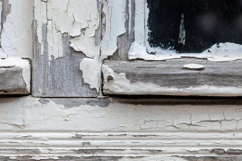 Decaying White Wooden Window Frames: Urgent Replacement Required Stock ...