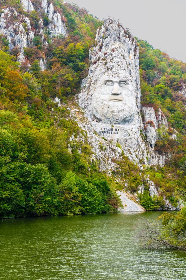 Decebalus rock sculpture editorial photography. Image of emperors ...