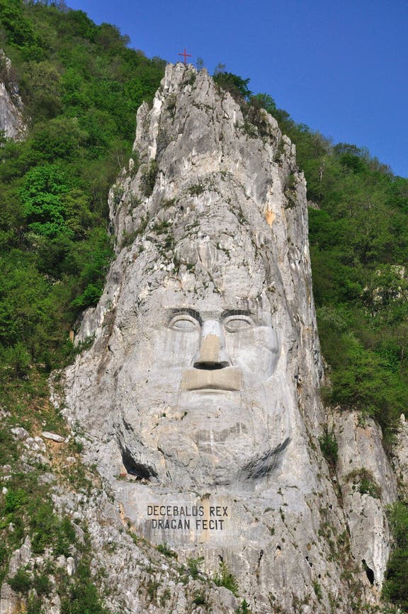Decebal S Head Carved in Rock Stock Image - Image of decebal, sculpture ...