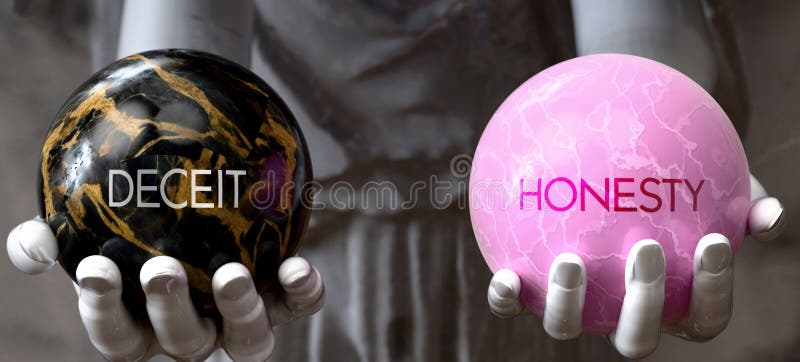 Deceit or Honesty - Decide between Two Options Stock Illustration ...