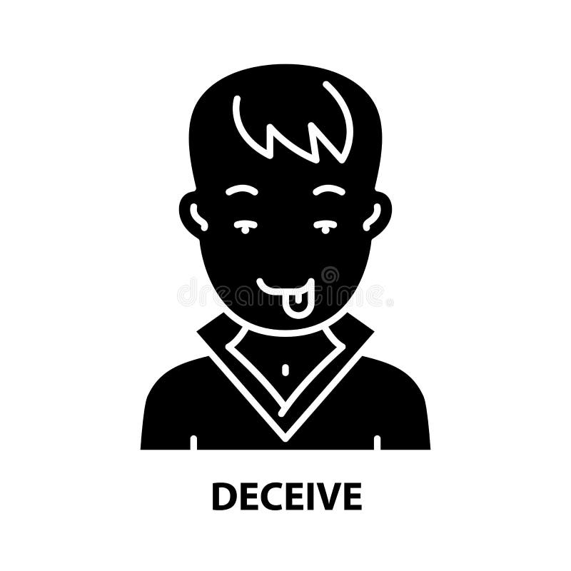 Deceive Icon, Black Vector Sign with Editable Strokes, Concept ...