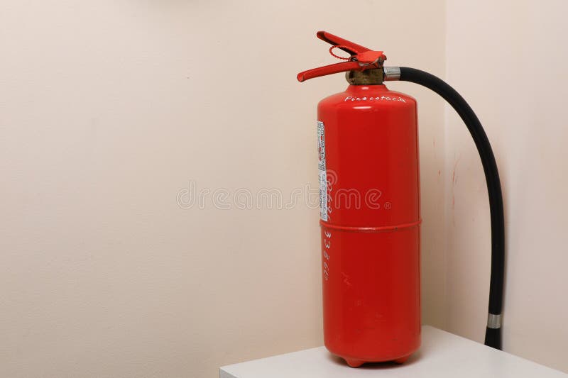 December 5, 2023 Balti Moldova. Fire Extinguisher on a Stand. Fire ...