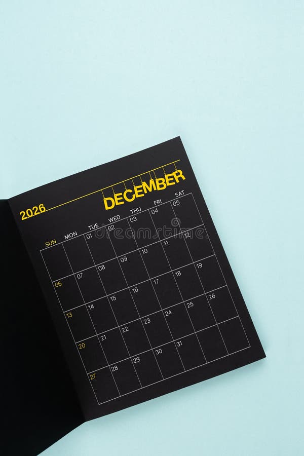 1,298 2026 December Calendar Black Background Stock Photos - Free ...
