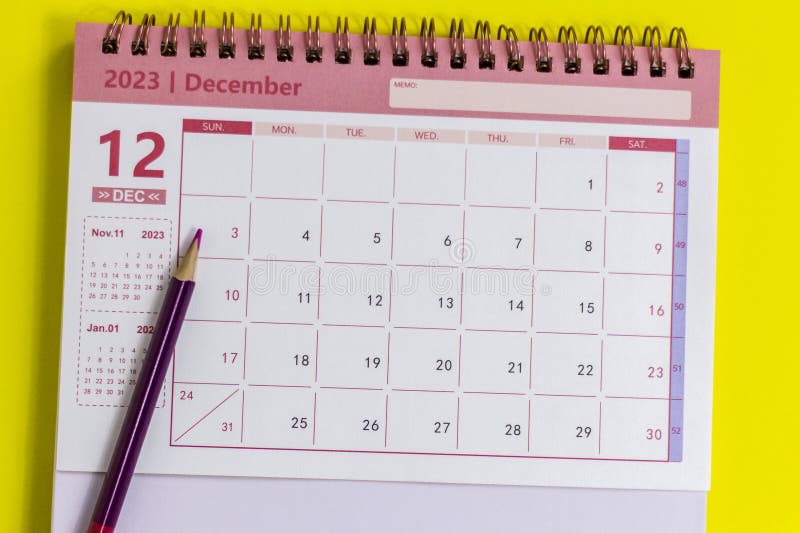December Calendar 2024 on the Background of a Wooden Table.Planning for ...