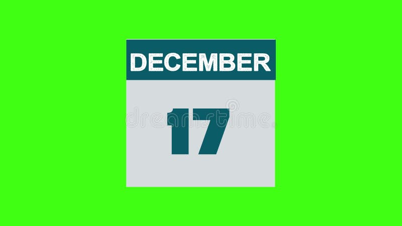 December Calendar Changing Dates. 1 To 31 Dates December Month Calendar ...