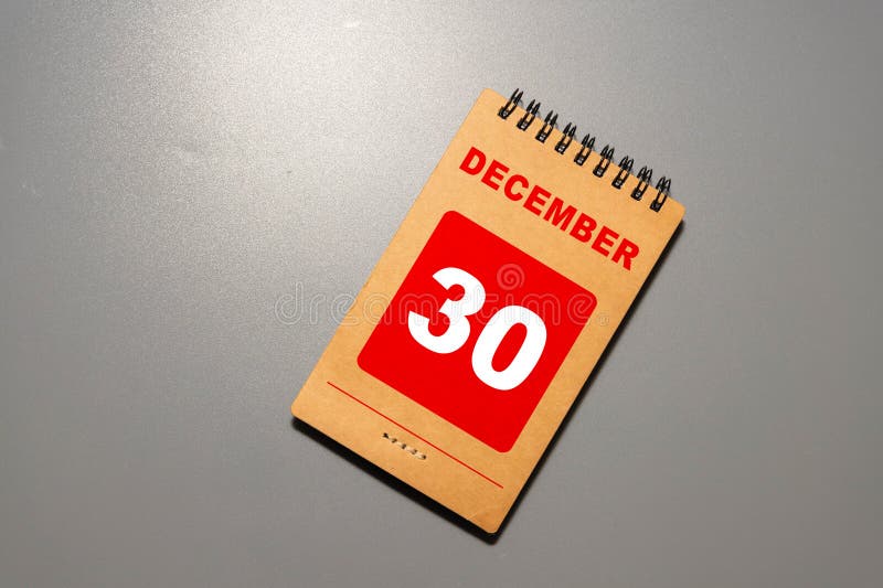 December 30 Calendar Date Text on Wooden Blocks with Copy Space for ...