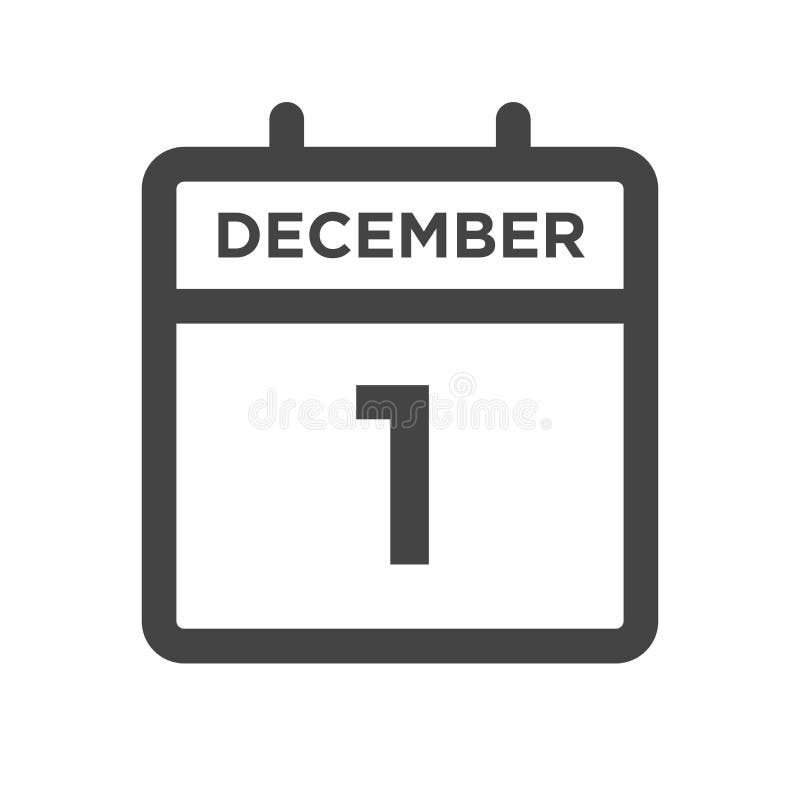 December 1 Calendar Day or Calender Date for Deadlines or Appointment ...