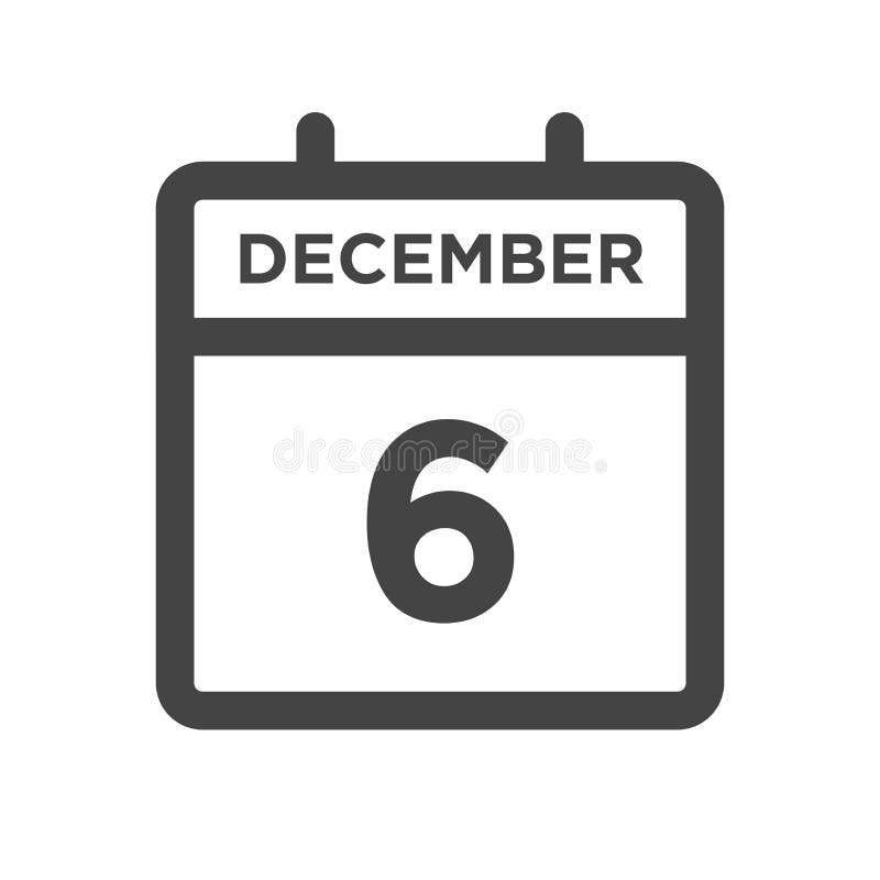 December 6 Calendar Day or Calender Date for Deadlines or Appointment ...