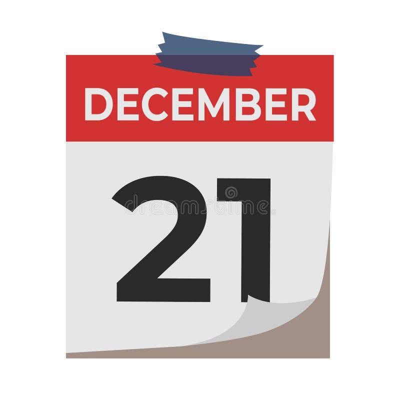December 21. Calendar Icon Isolated on White Background. Event Concept ... December 21. Calendar Icon Isolated on White Background. Event Concept ...