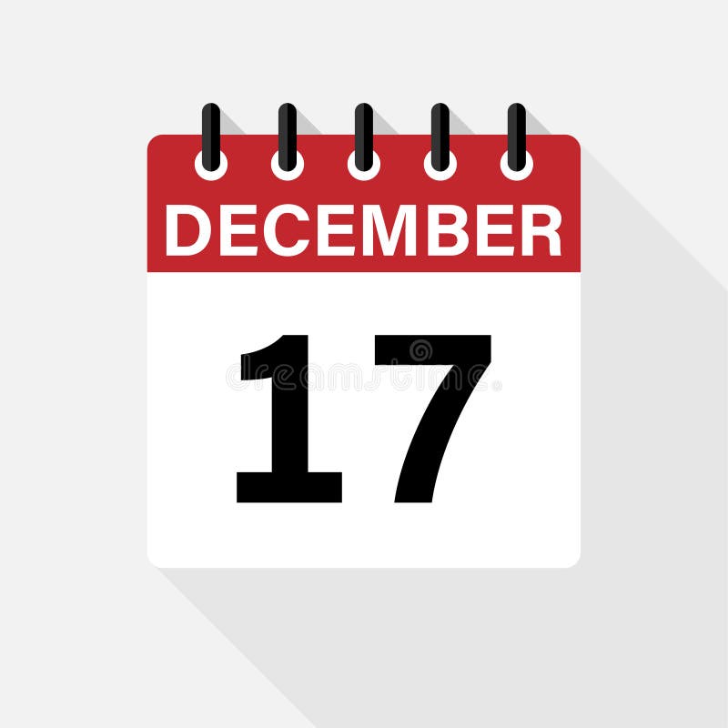December - Calendar Icon. Calendar Icon with Shadow. Flat Style Stock ...
