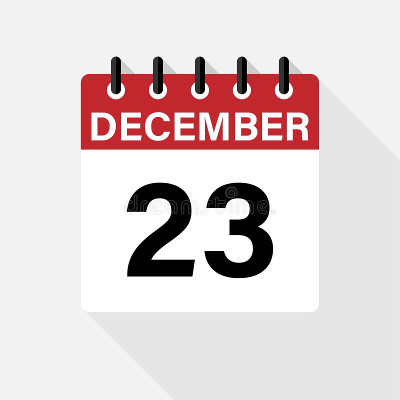 December - Calendar Icon. Calendar Icon with Shadow. Flat Style Stock ...