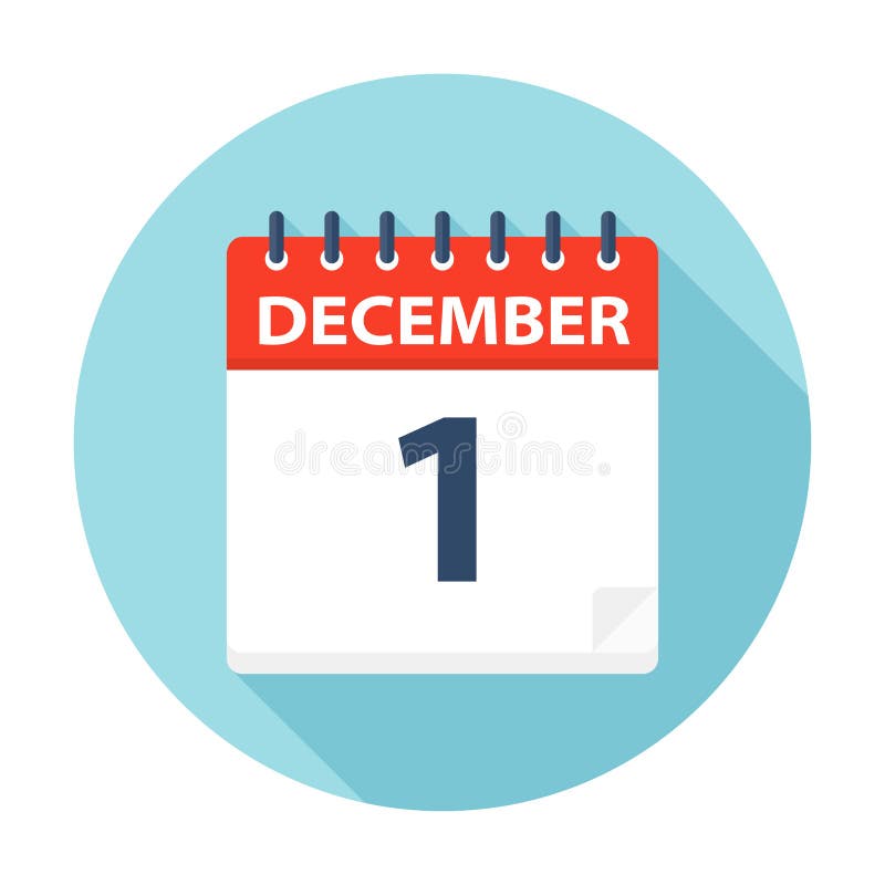 December 1 - Calendar Icon stock illustration. Illustration of ...