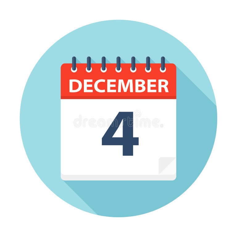 December 4 - Calendar Icon stock illustration. Illustration of template ...