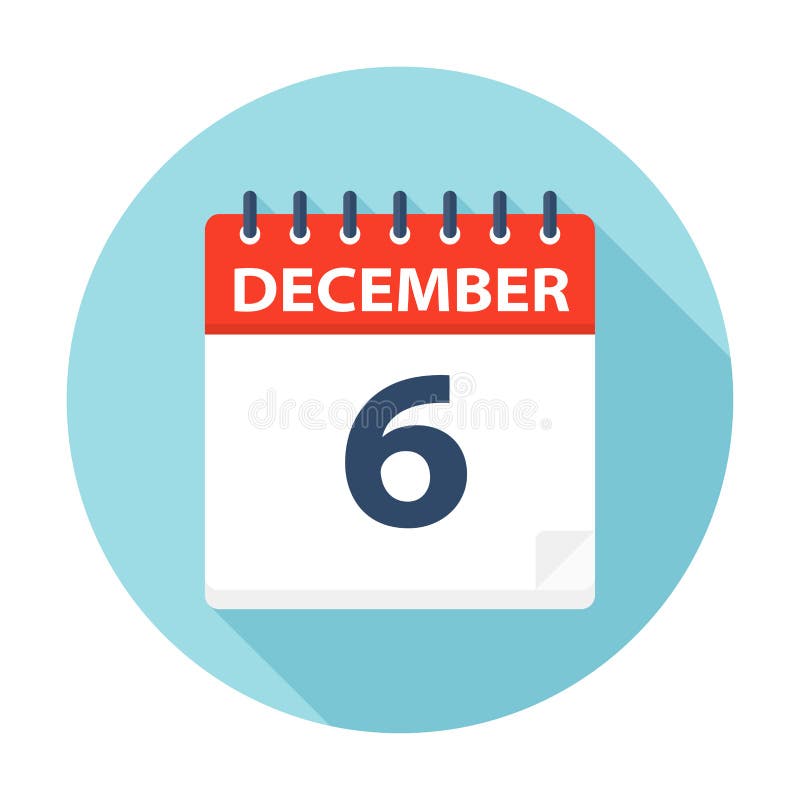 December 6 - Calendar Icon stock illustration. Illustration of month ...